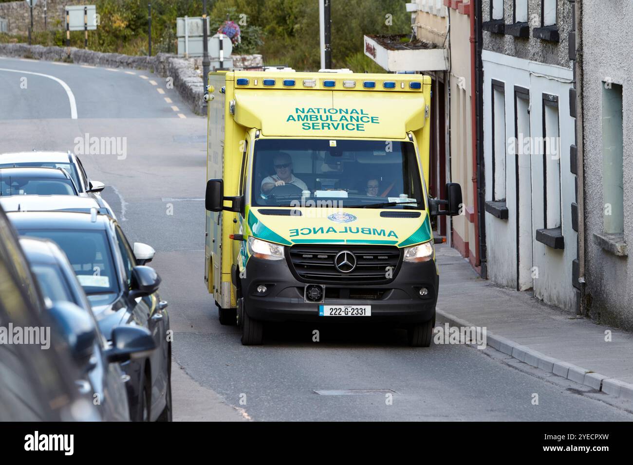 national ambulance service mercedes ambulance driving long narrow ...