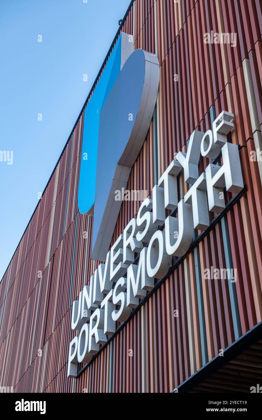 university of Portsmouth logo on the side of one of the educational ...