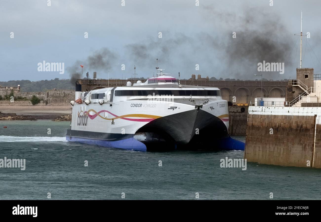 ST HELIER, JERSEY, CHANNEL ISLANDS - AUGUST 06, 2021: Side view of the ...