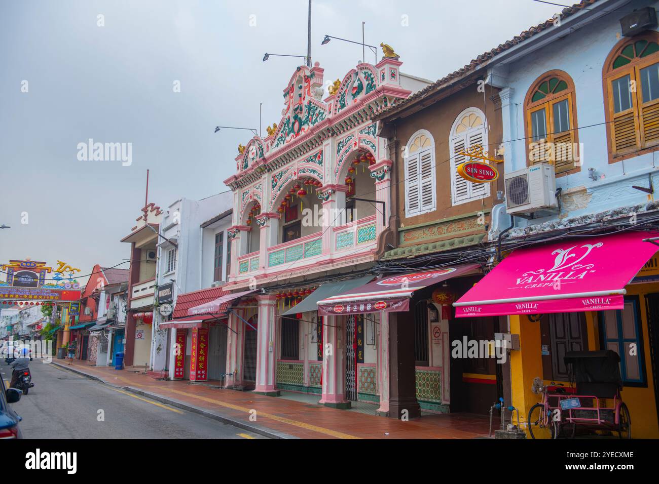 Straits Chinese style house on Jalan Hang Jebat Street in historic city ...