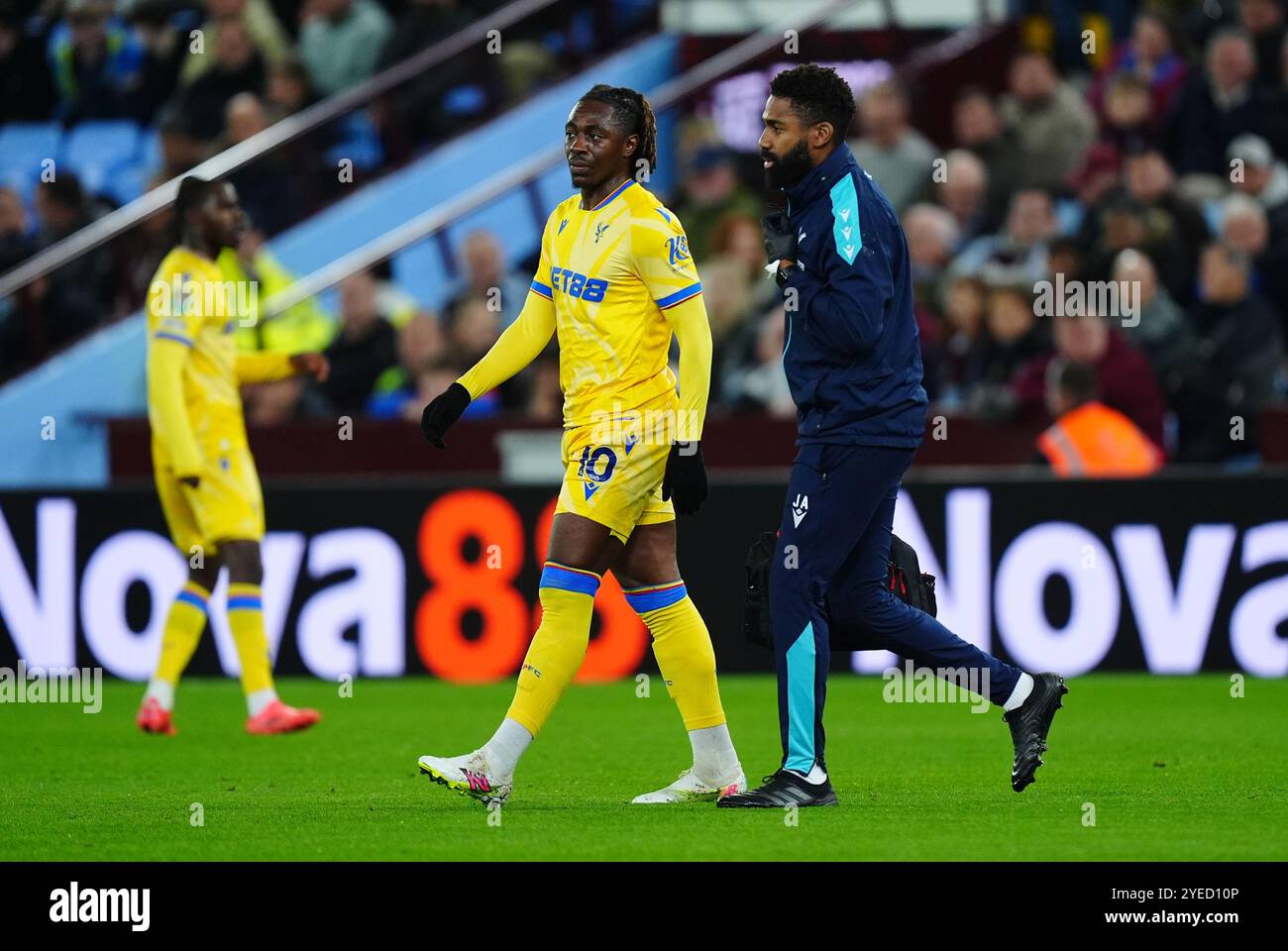 Crystal Palace's Eberechi Eze is subbed off after an injury during the ...