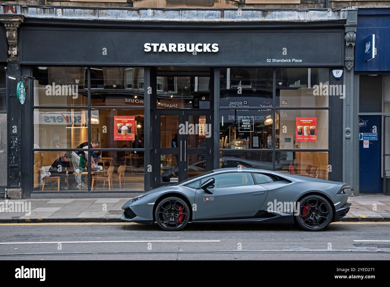 Lamborghini outside starbucks hi-res stock photography and images - Alamy