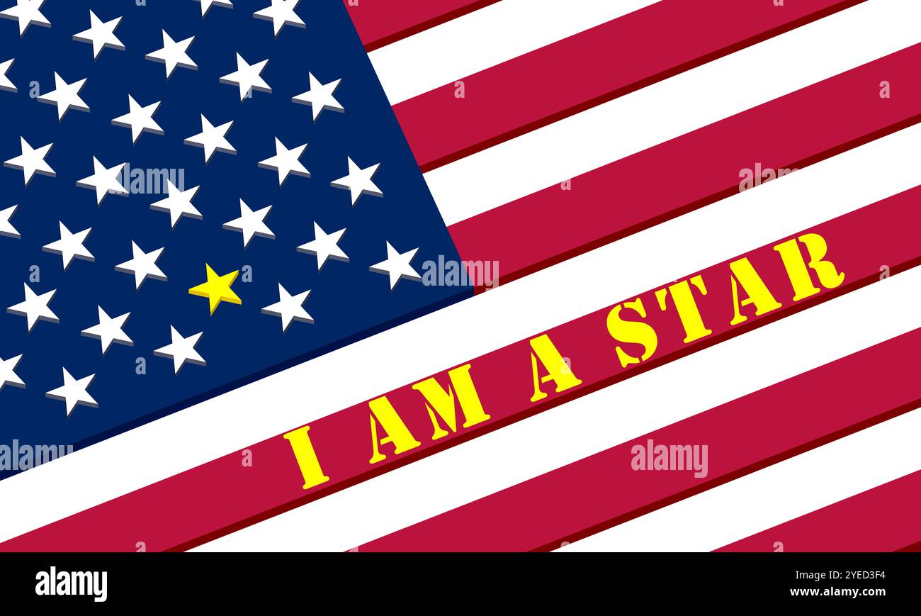 Flag of the United States of America in 3D graphics. each of us is a ...