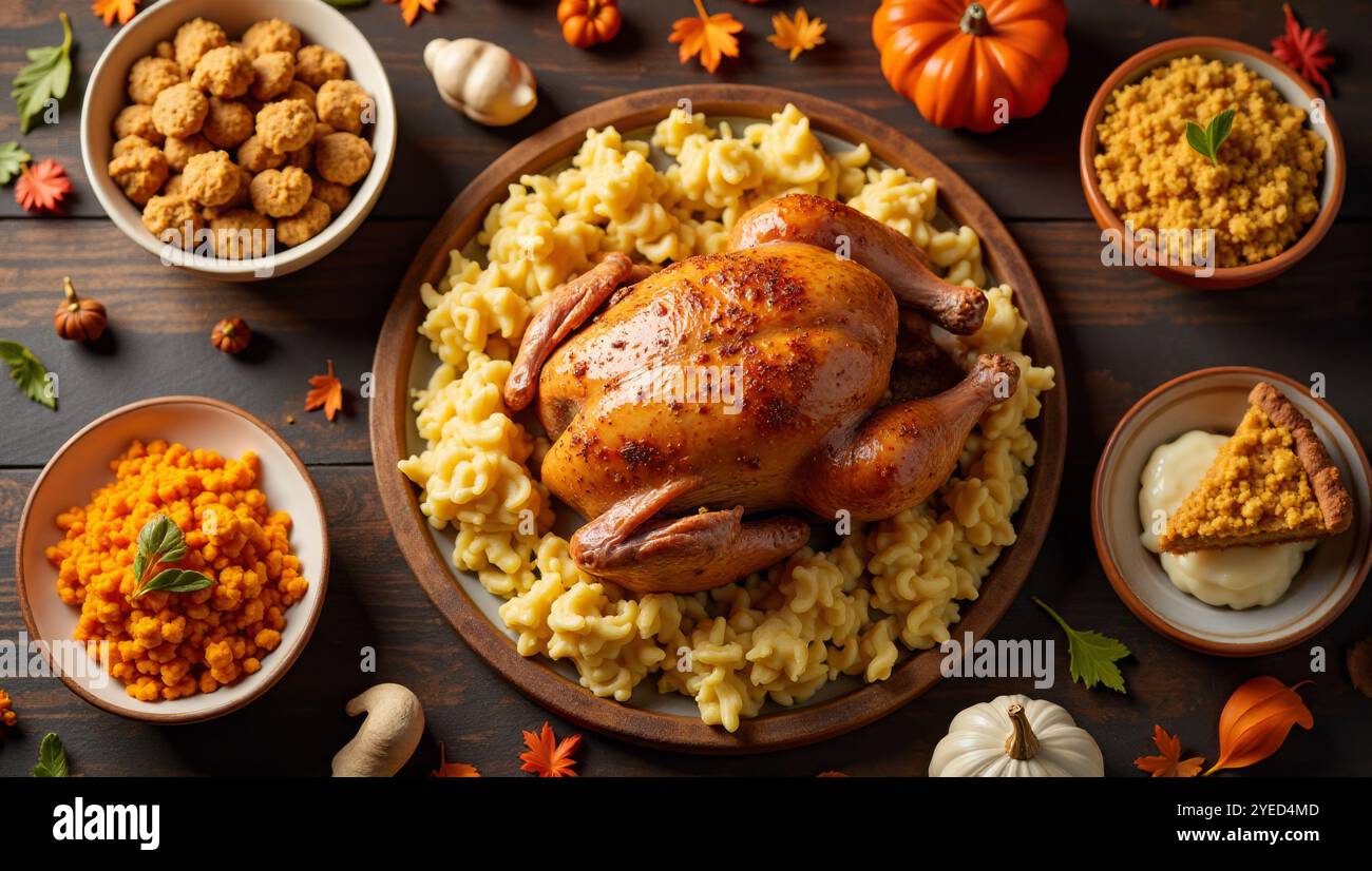 Traditional stuffed turkey for Thanksgiving holidays Stock Photo - Alamy