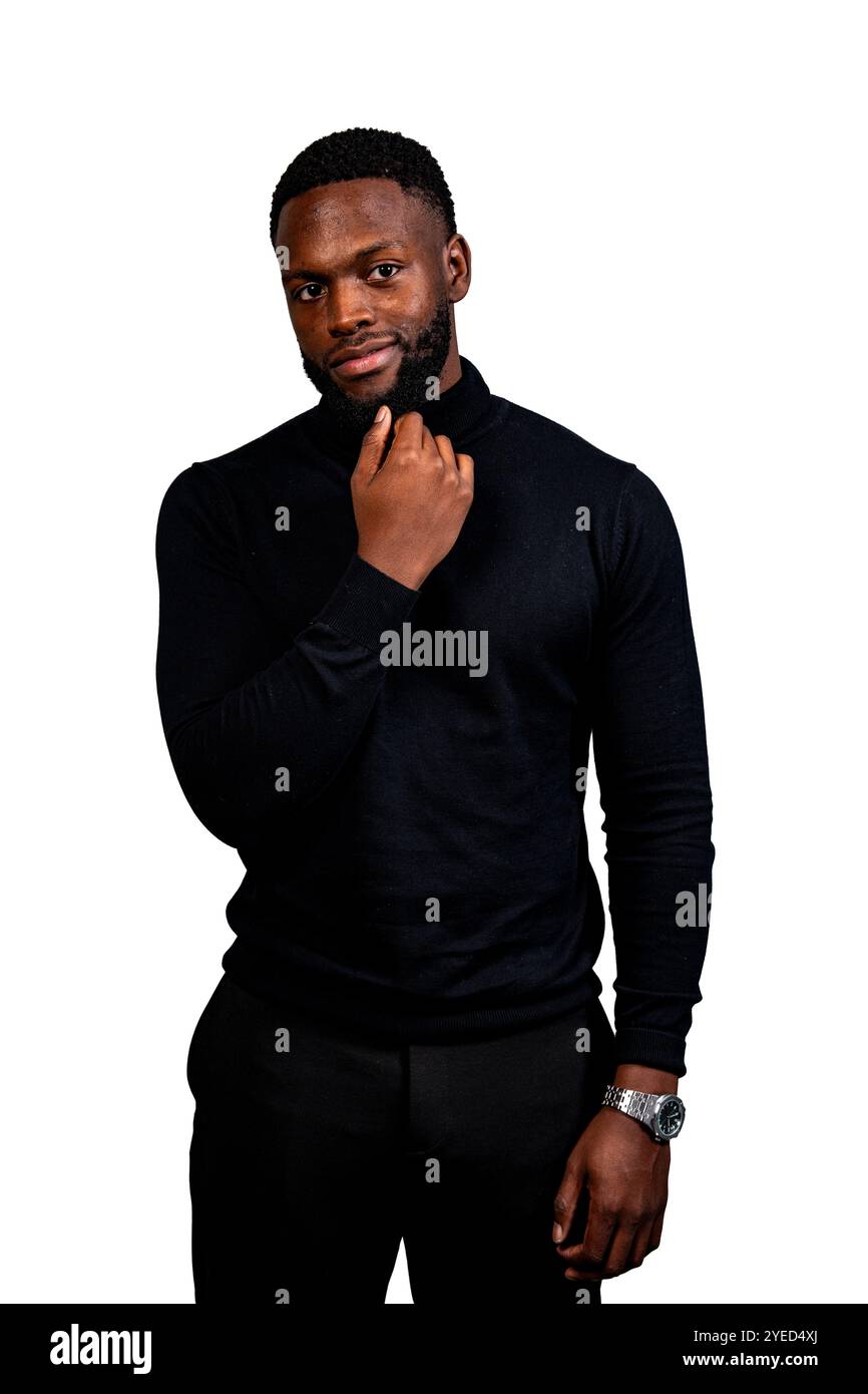 Studio shot black man posing hi-res stock photography and images - Alamy