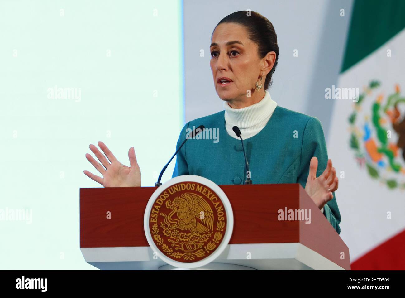 Mexico City, Mexico. 30th Oct, 2024. Mexico's President, Claudia ...