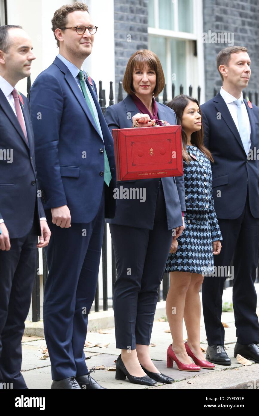 London, UK. 30th Oct, 2024. Chancellor of the Exchequer Rachel Reeves ...