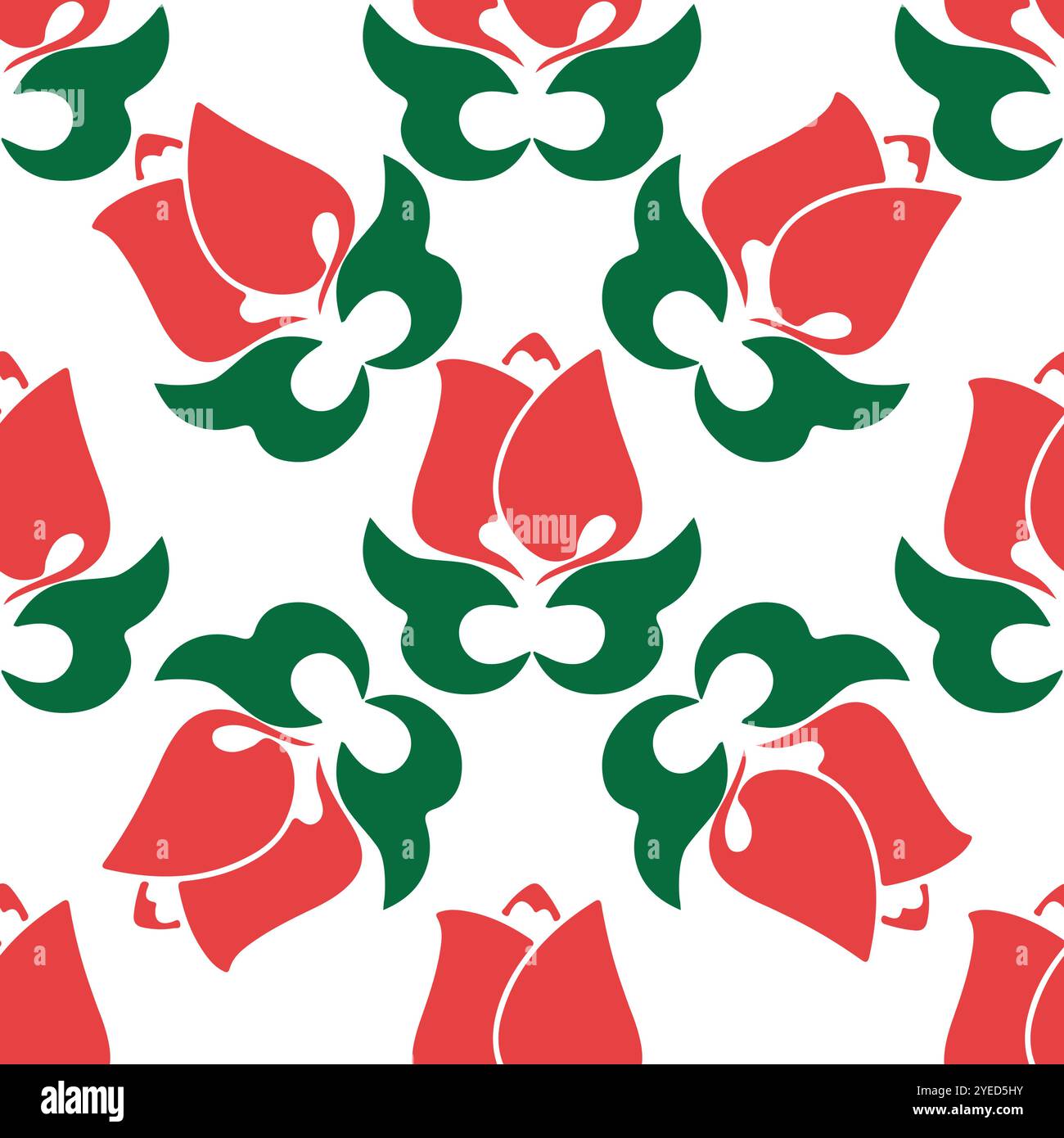 Floral pattern Tatar Native Ornamental border with tulips. Culture of ...