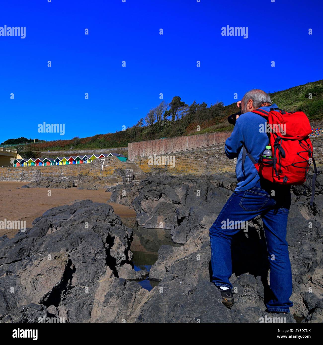 Photographer at Barry Island, South Wales. 2024 Stock Photo - Alamy