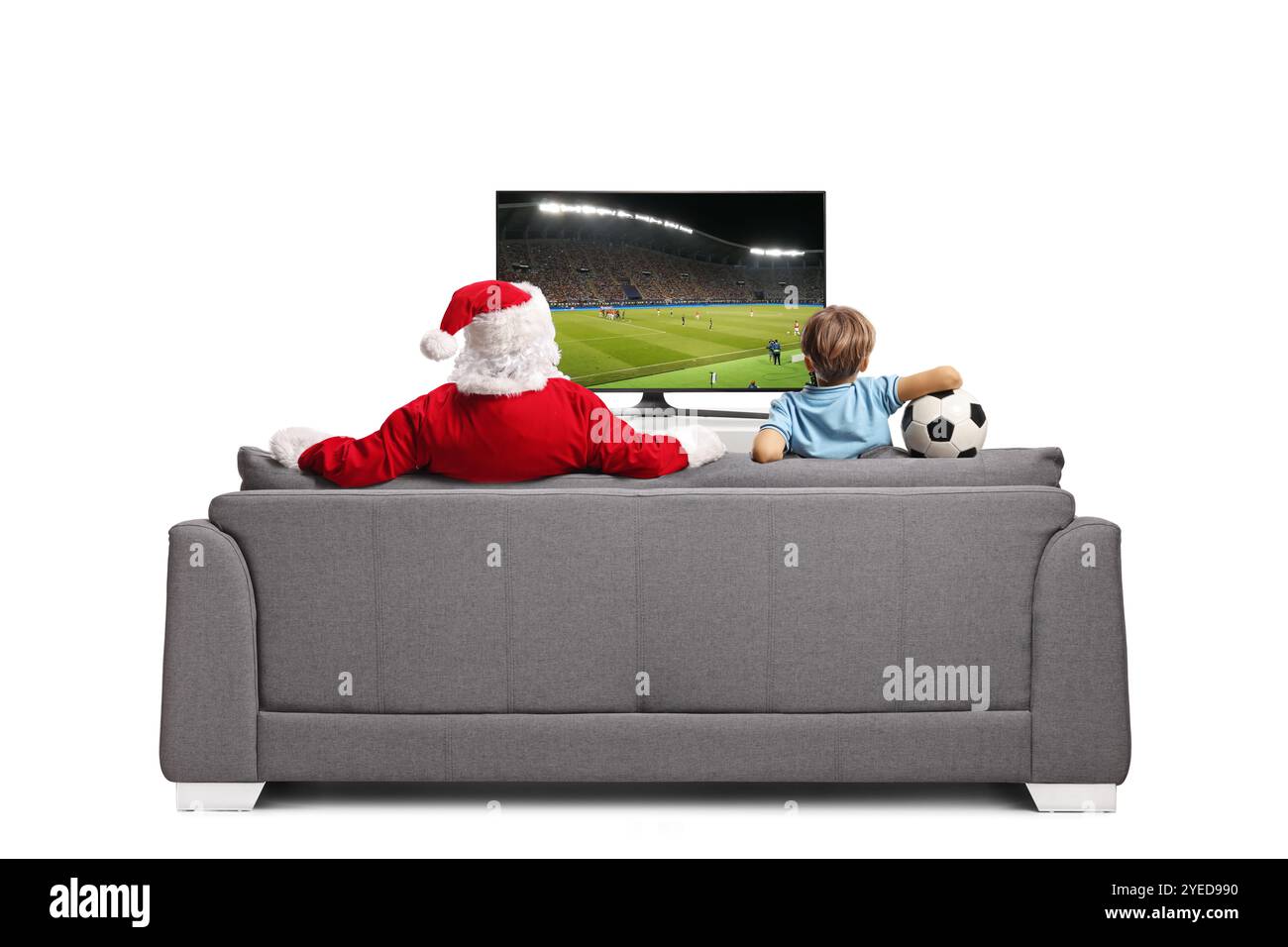 Man sitting in front of his tv set hi-res stock photography and images ...