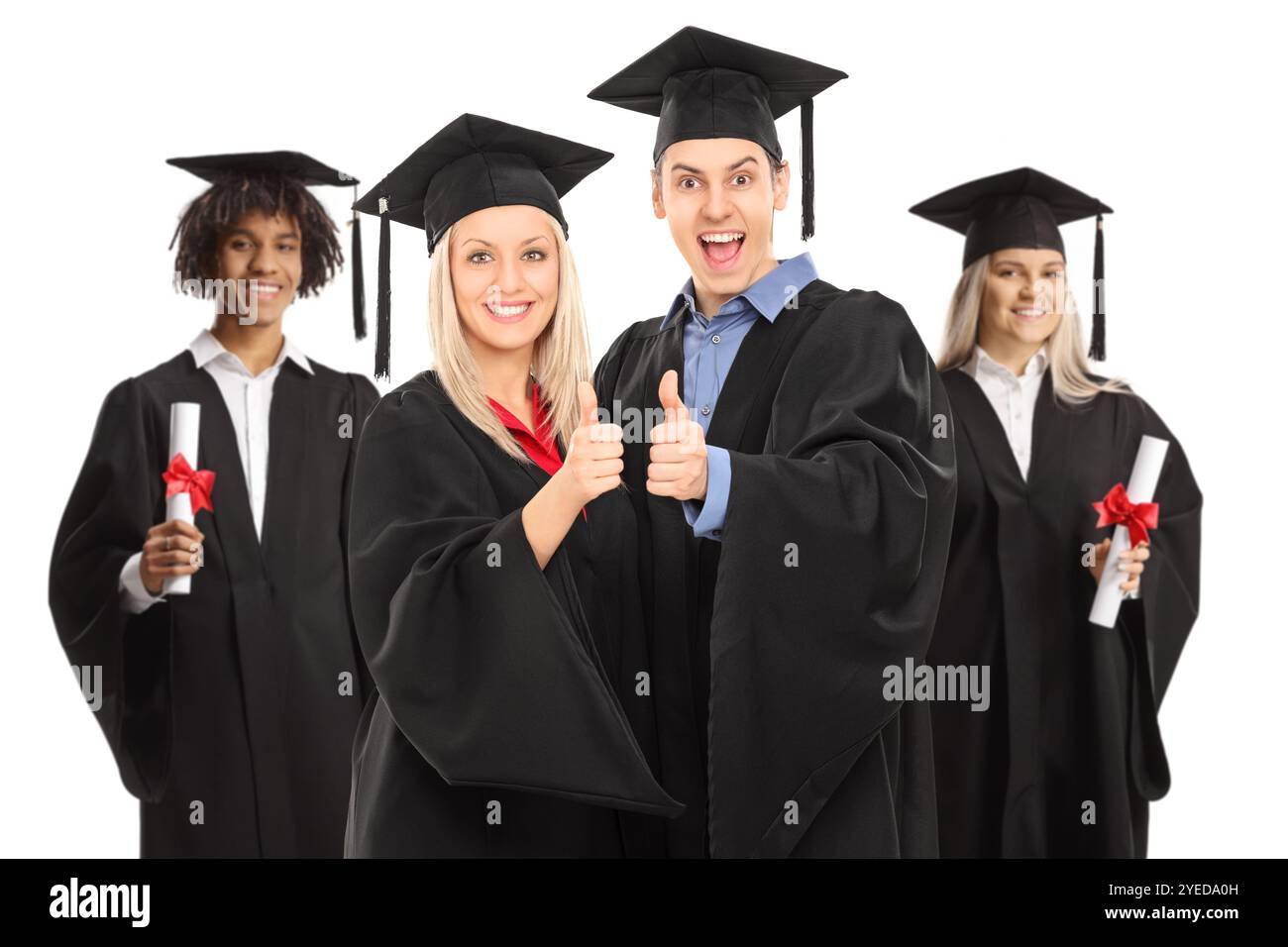 Student group graduation gown hi-res stock photography and images - Alamy