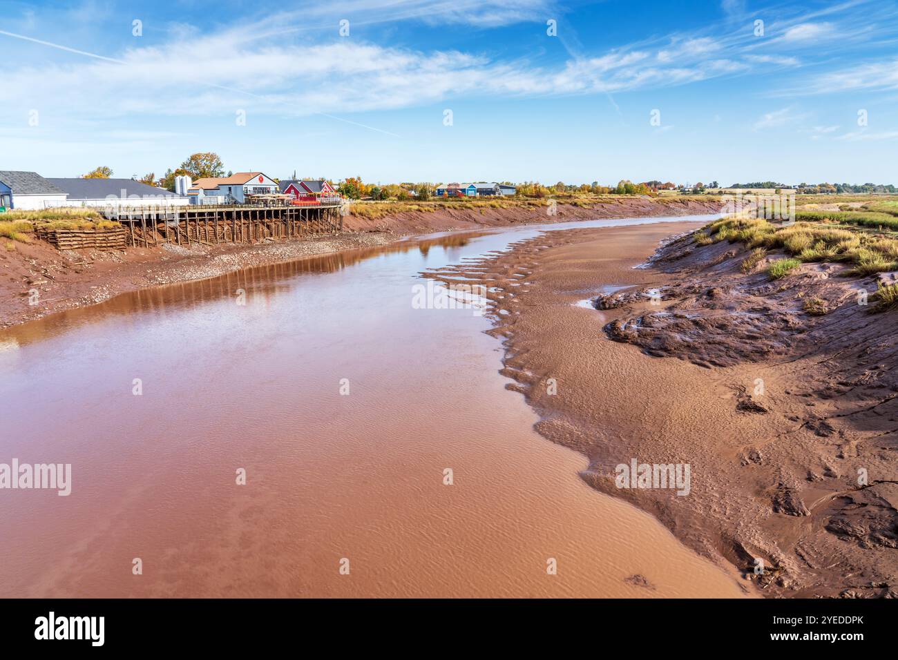 The Cornwallis River in Nova Scotia is a tidal river where the tides ...