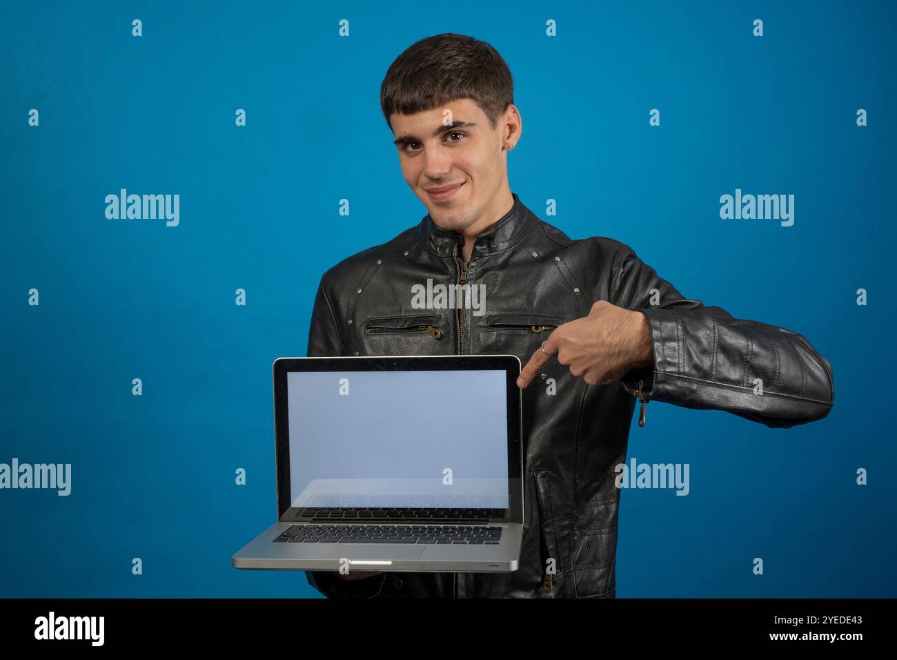 Positive computer holding technology hi-res stock photography and ...