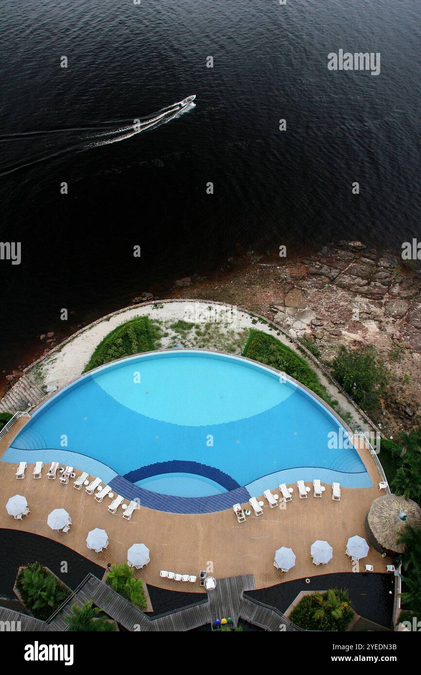 aerial view of pool in riverside of Amazon river, Manaus, Brazil Stock ...