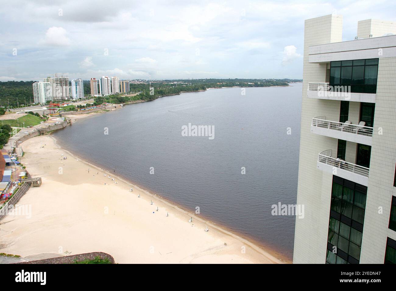 aerial view of Ponta Negra beach in Manaus, Amazon, Brazil Stock Photo ...