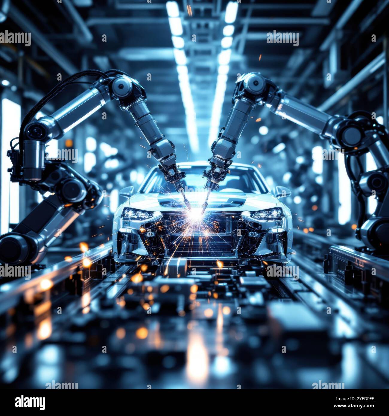 Advanced High Precision Robot Arms on Fully Automated PCB Assembly Line ...