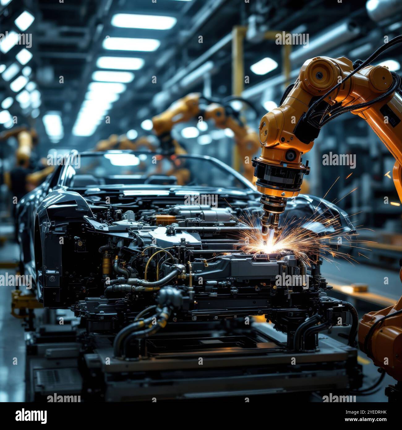 Advanced High Precision Robot Arms on Fully Automated PCB Assembly Line ...