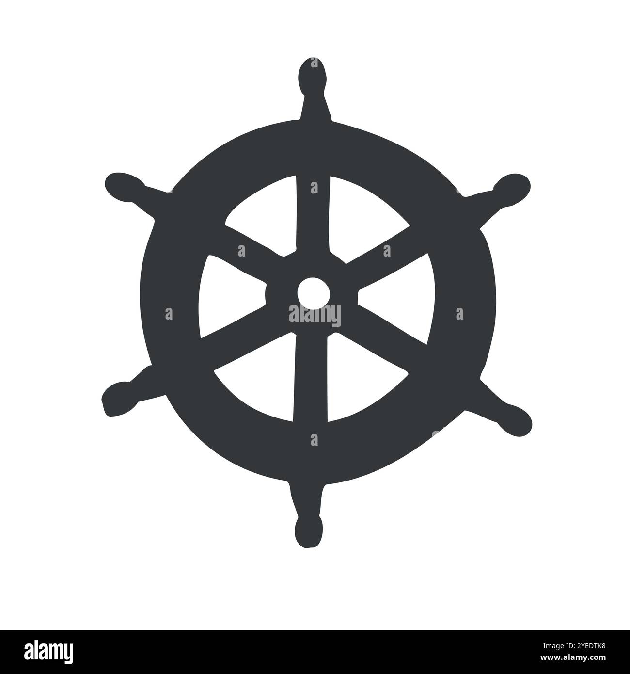 Vector hand drawn ship rudder silhouette Stock Vector Image & Art - Alamy