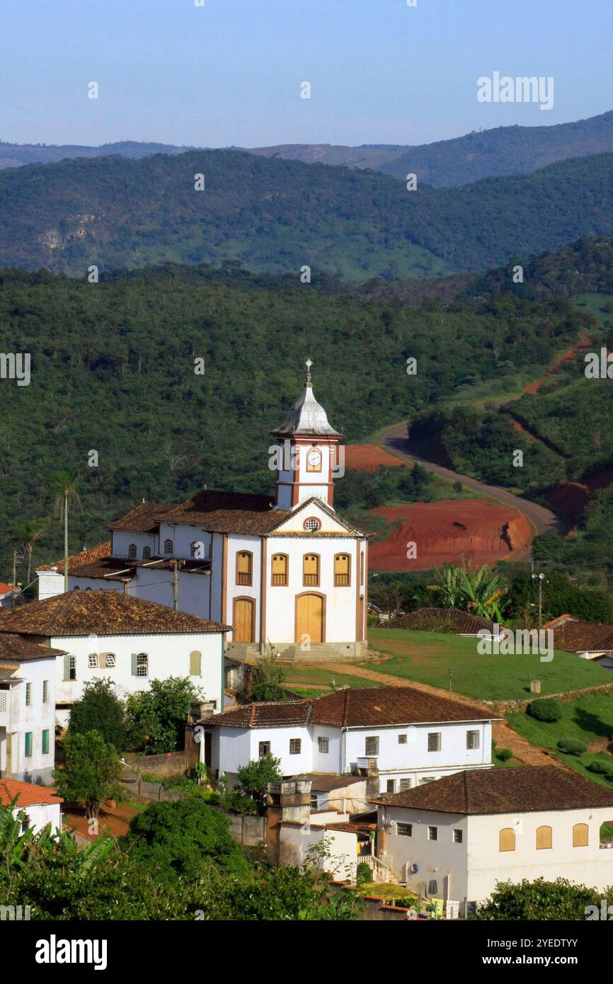 Santa Rita church in Serro, colonial city in countryside of Minas ...