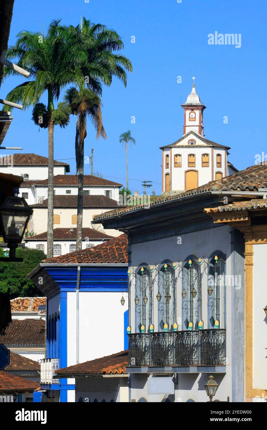 Santa Rita church in Serro, colonial city in countryside of Minas ...