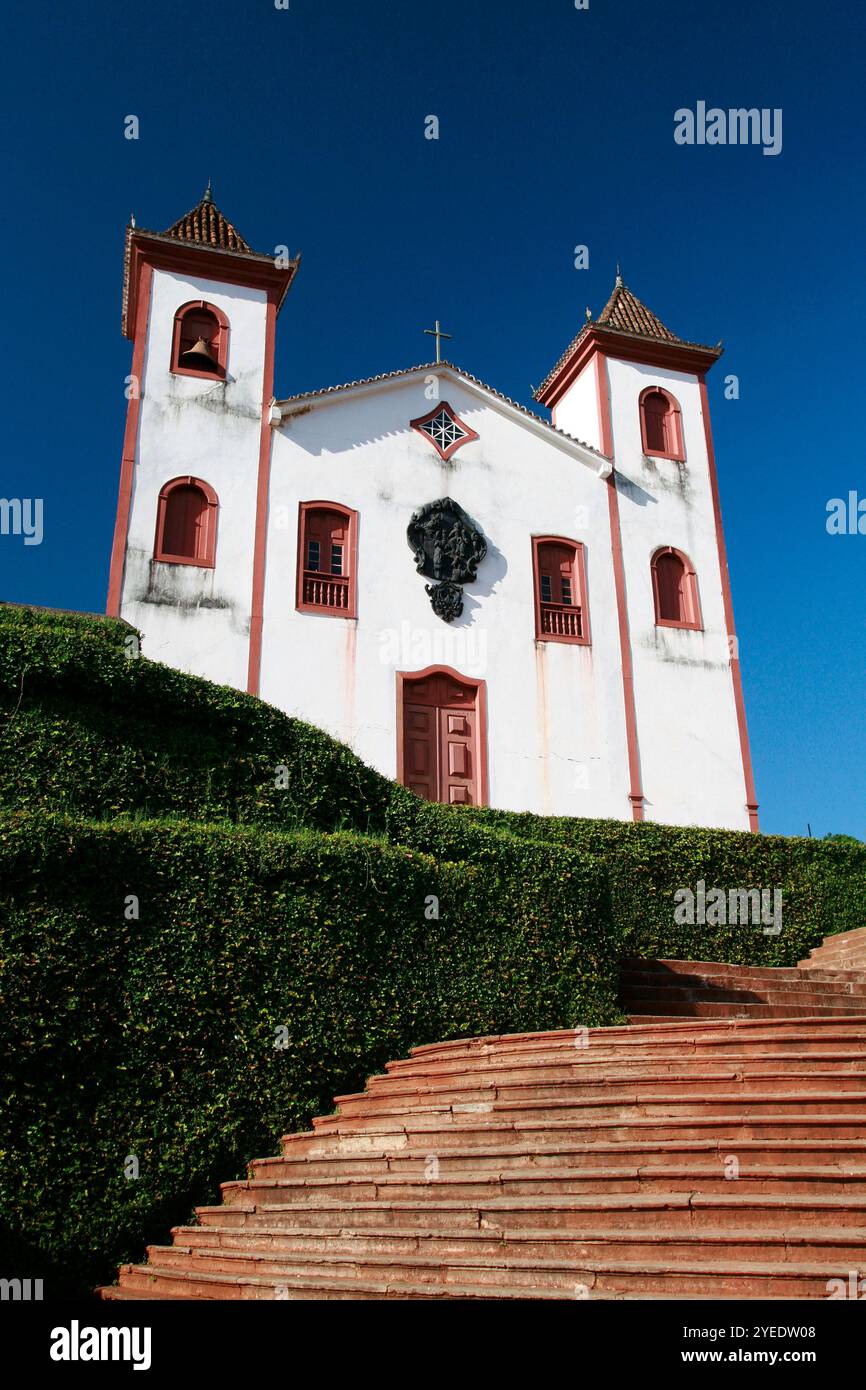 Igreja Matriz do Carmo in Serro, colonial city in countryside of Minas ...