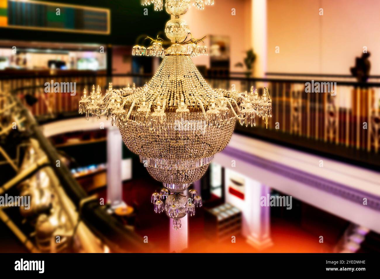 Ornate chandelier in the John Field Room of the National Concert Hall ...