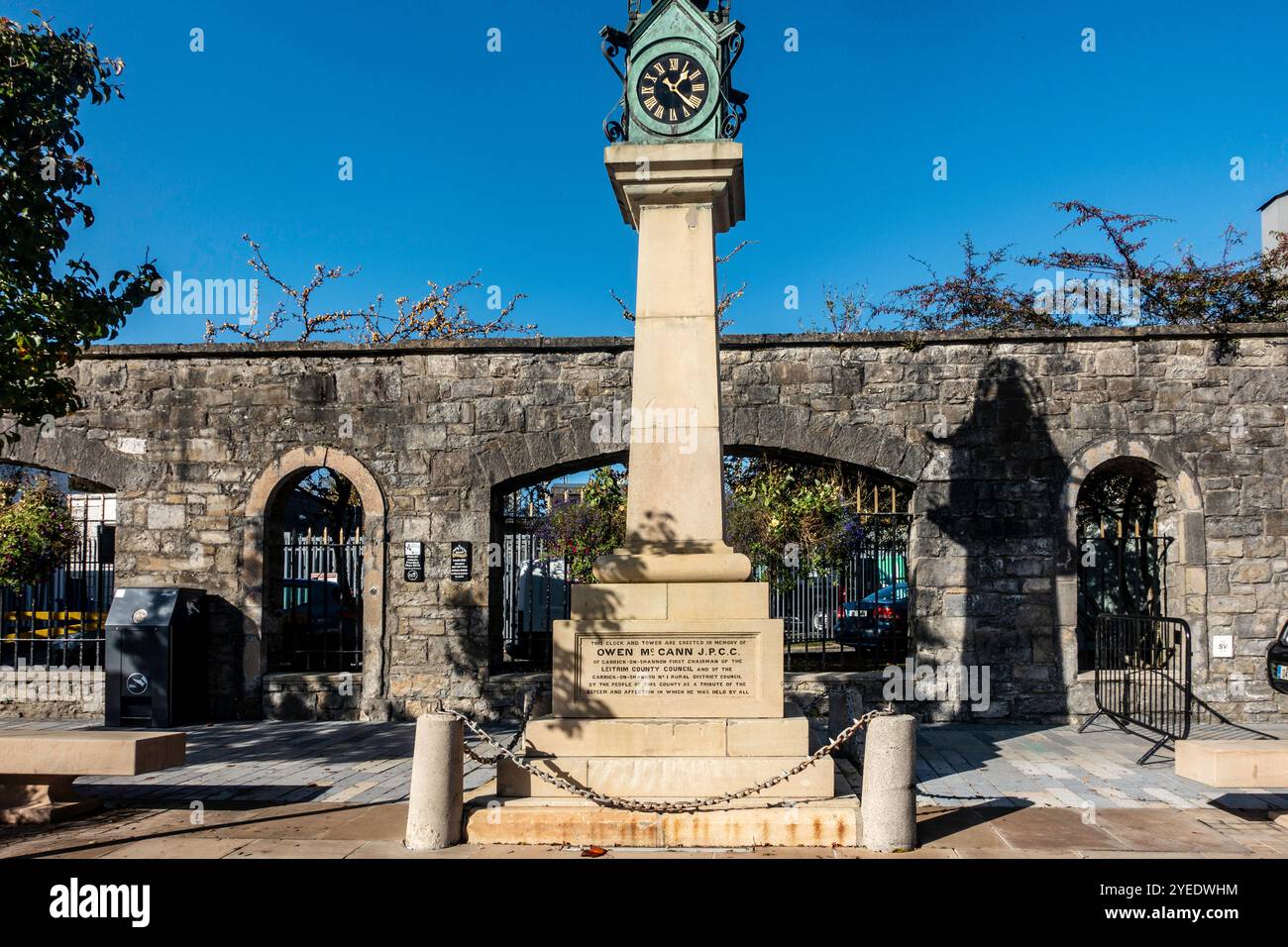 Memorial clock tower dedicated to Owen McCann J.P.C.C. in Carrick-on ...