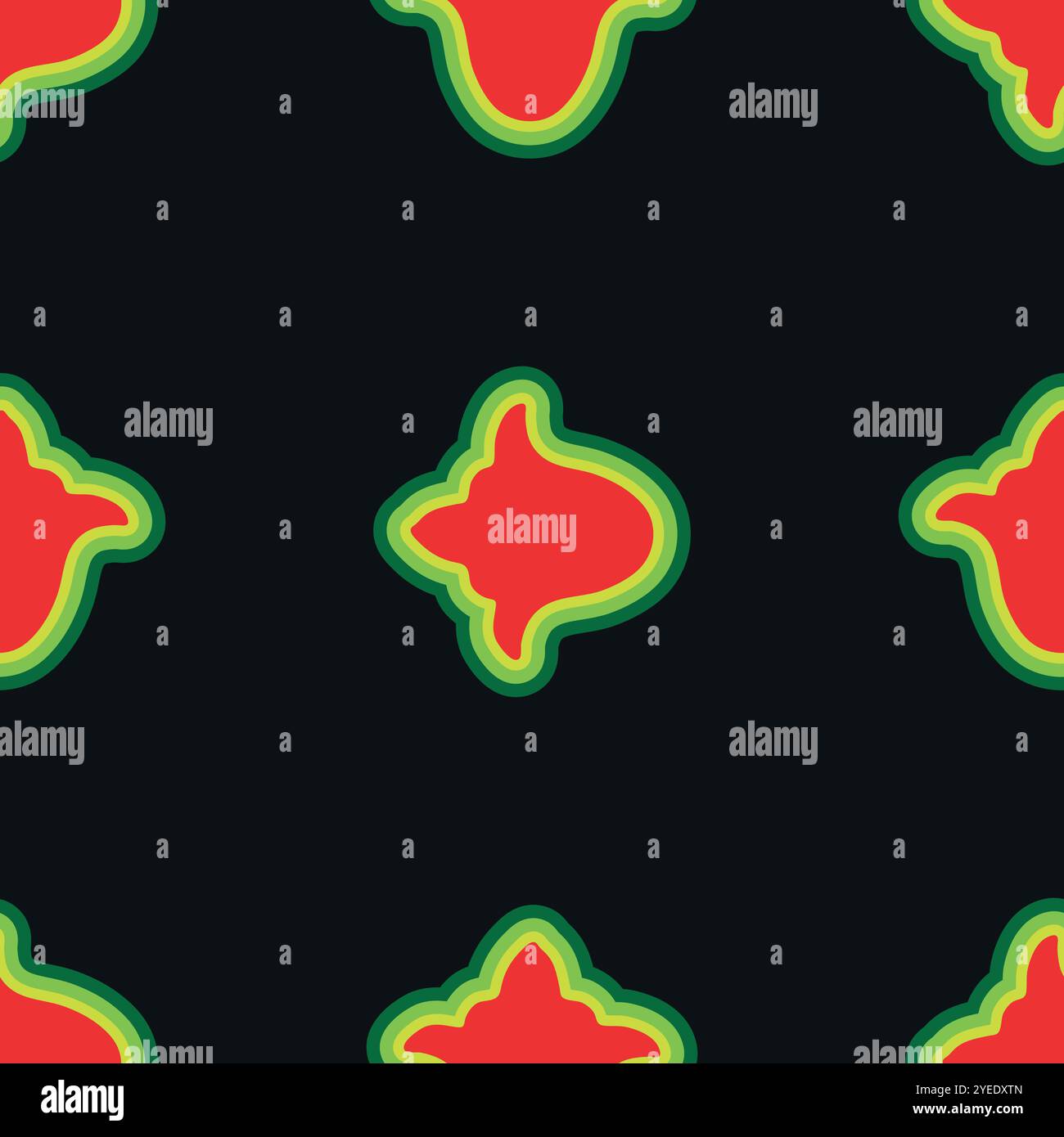 Floral pattern Tatar Native Ornamental border with tulips. Culture of ...