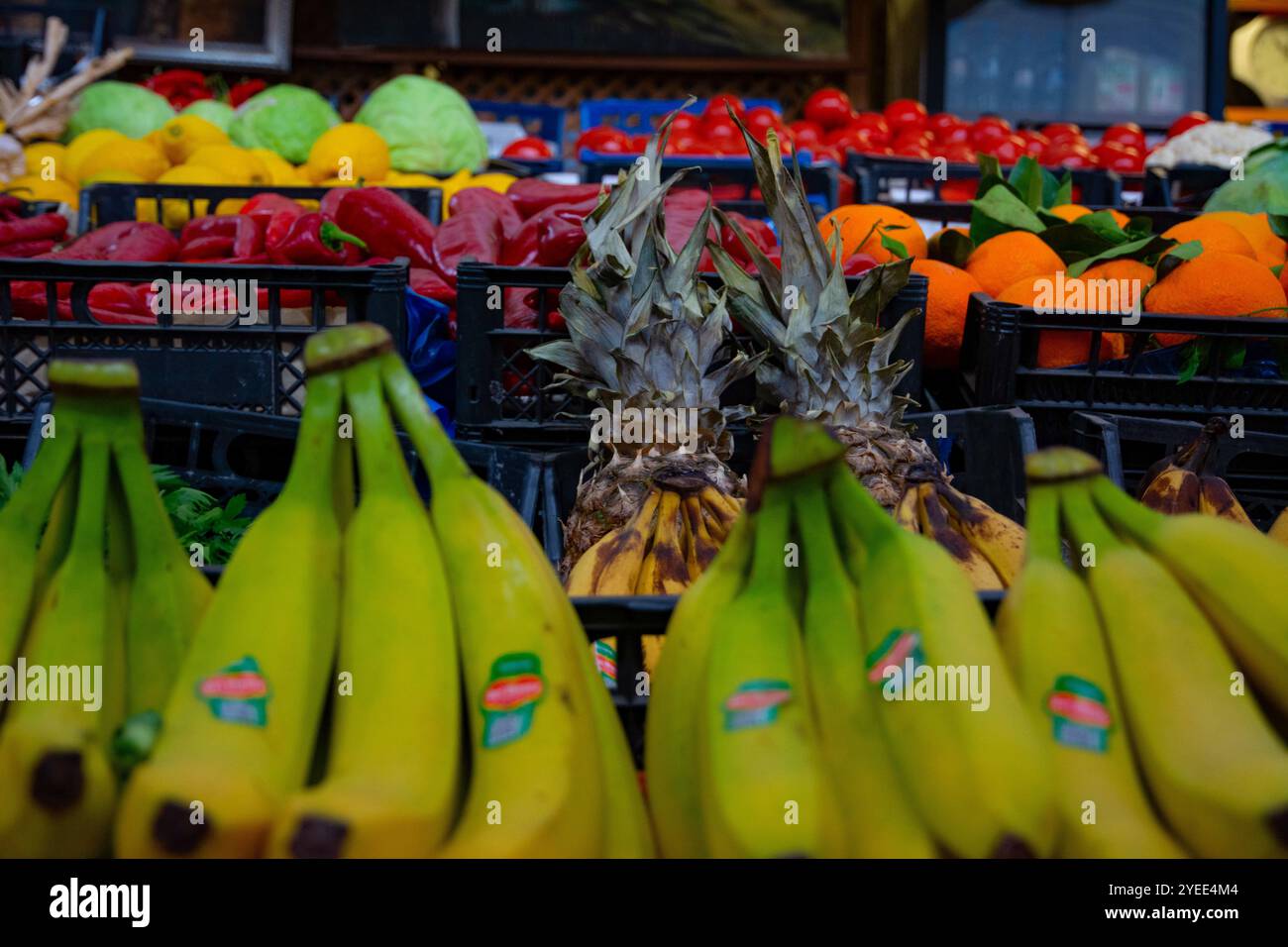 A fruit stall at a market in Nicosia Stock Photo - Alamy