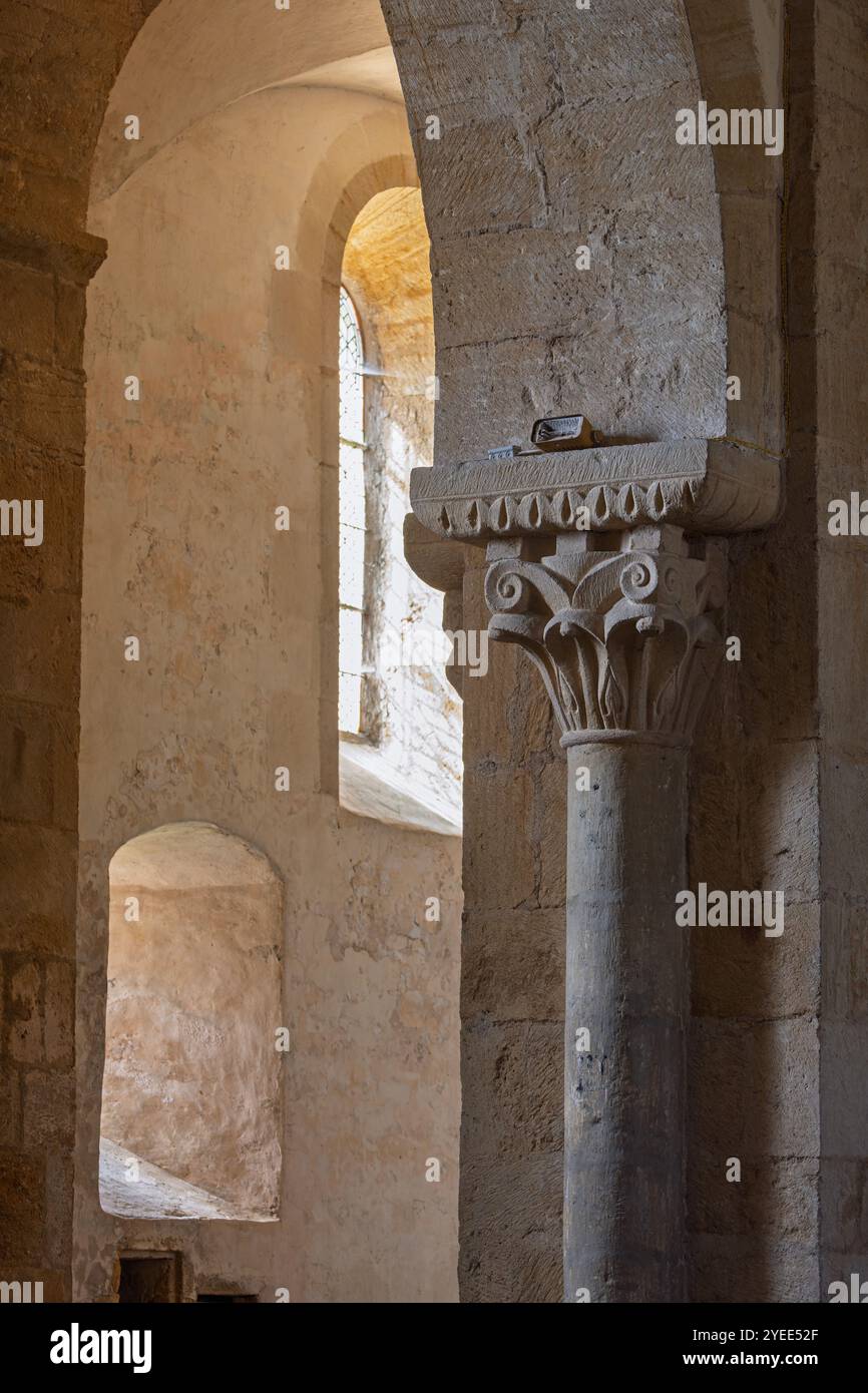 Details of a Church in Romanesque style from Bourgogne, Central France ...