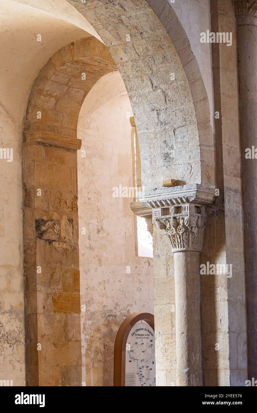 Details of a Church in Romanesque style from Bourgogne, Central France ...