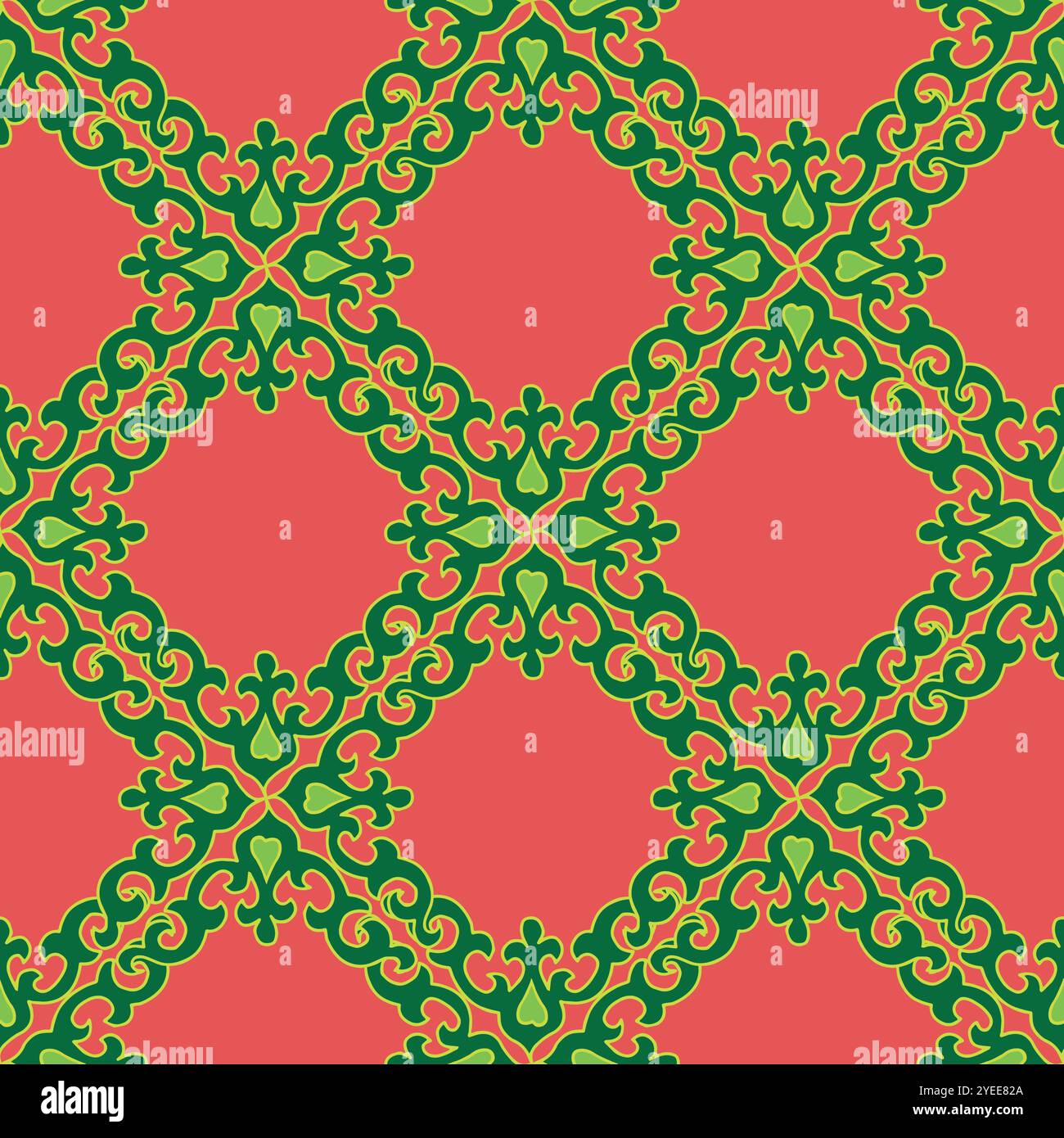 Tatar Native Ornamental border in Arabic style. Ornamental circle with ...