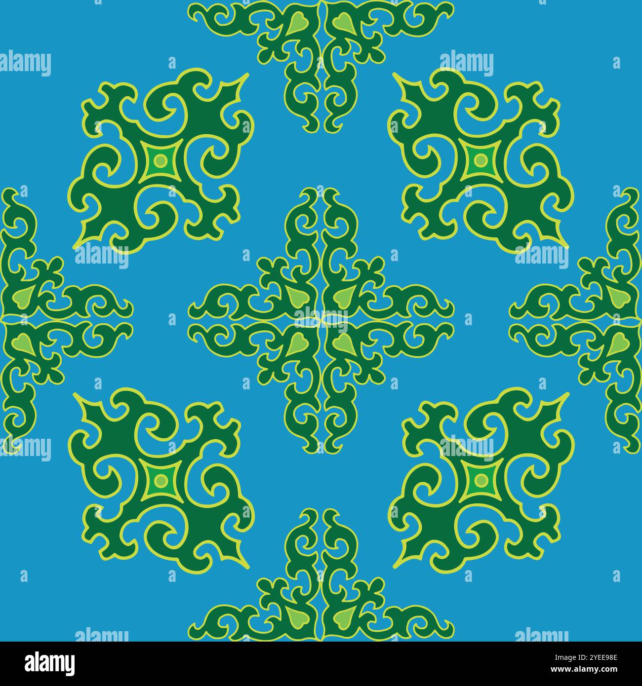 Tatar seamless pattern. Islamic tulip, floral geometry. Culture of the ...