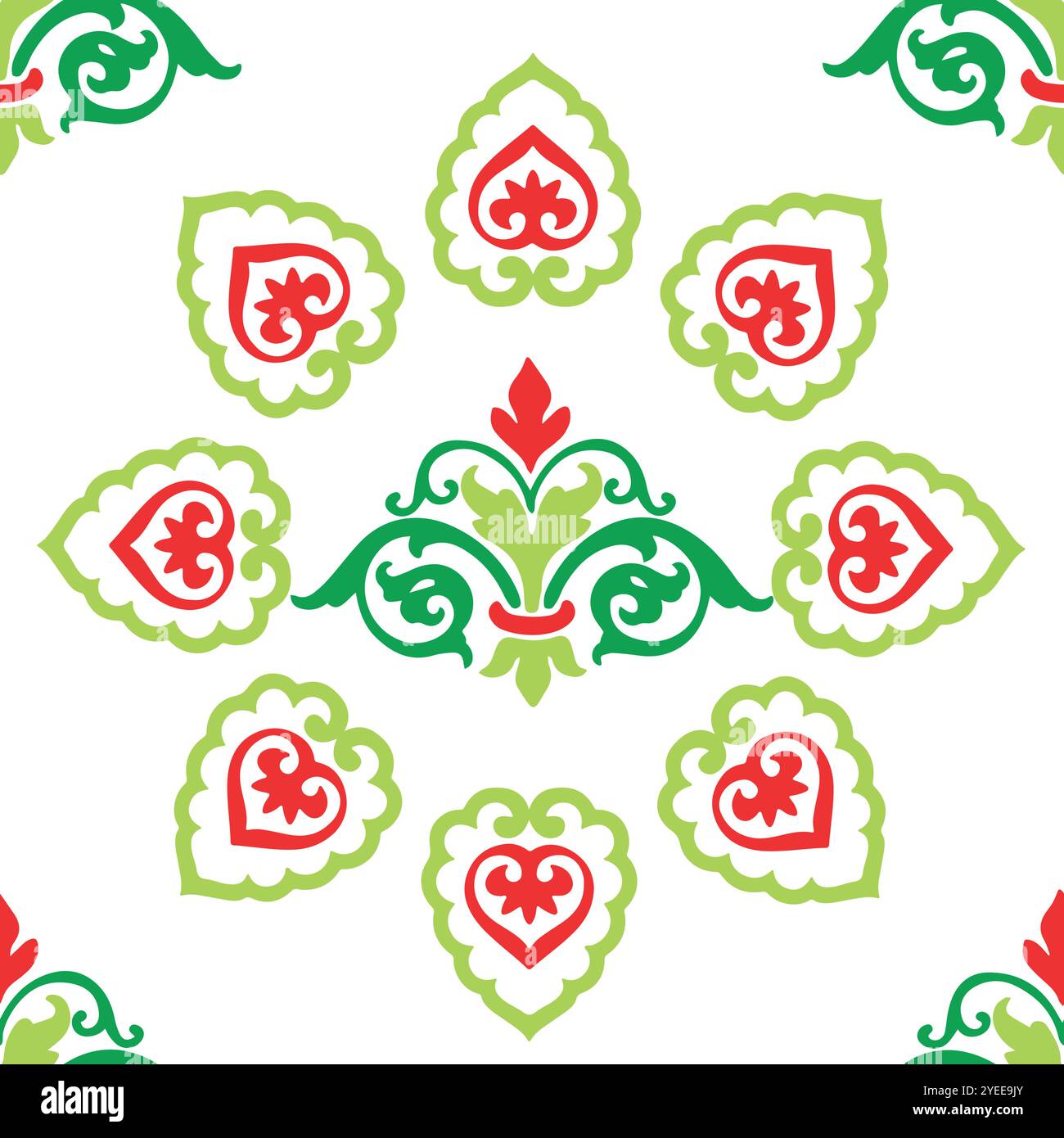 Tatar seamless pattern. Islamic tulip, floral geometry. Culture of the ...