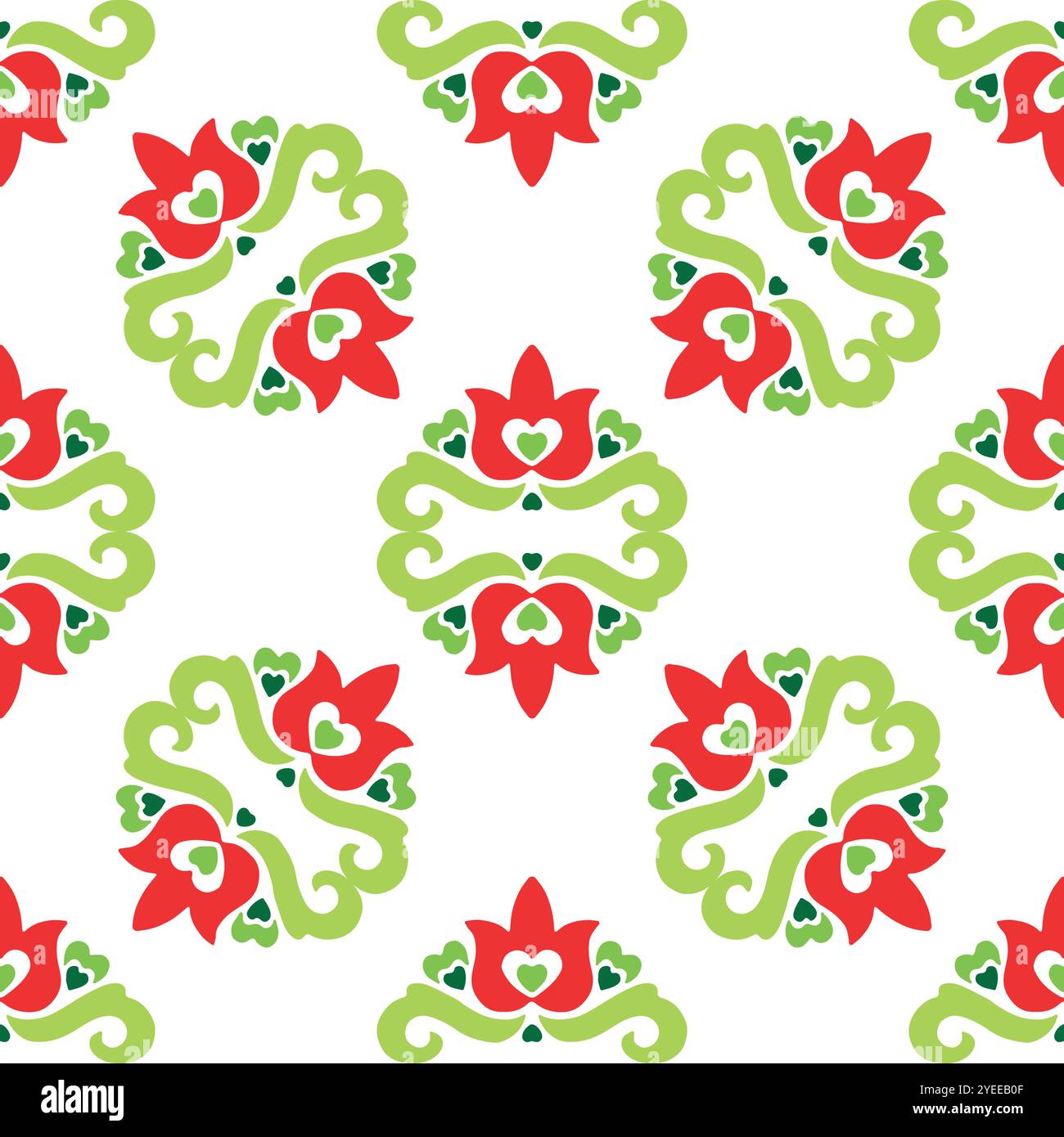 Tatar seamless pattern. Islamic tulip, floral geometry. Culture of the ...