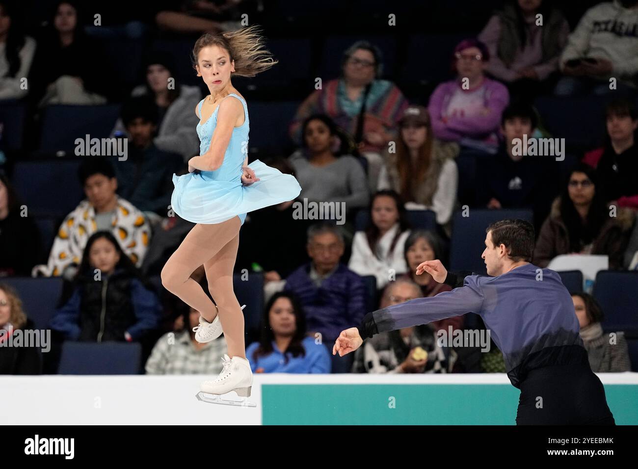 Alisa Efimova and Misha Mitrofanov of the United States compete during ...