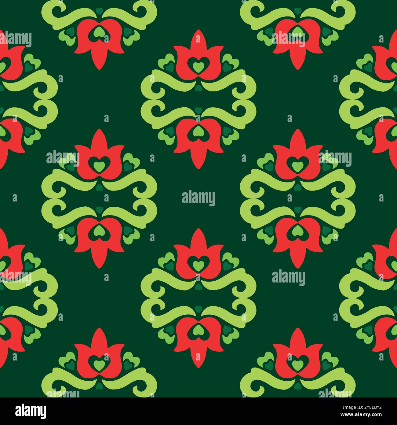 Tatar seamless pattern. Islamic tulip, floral geometry. Culture of the ...