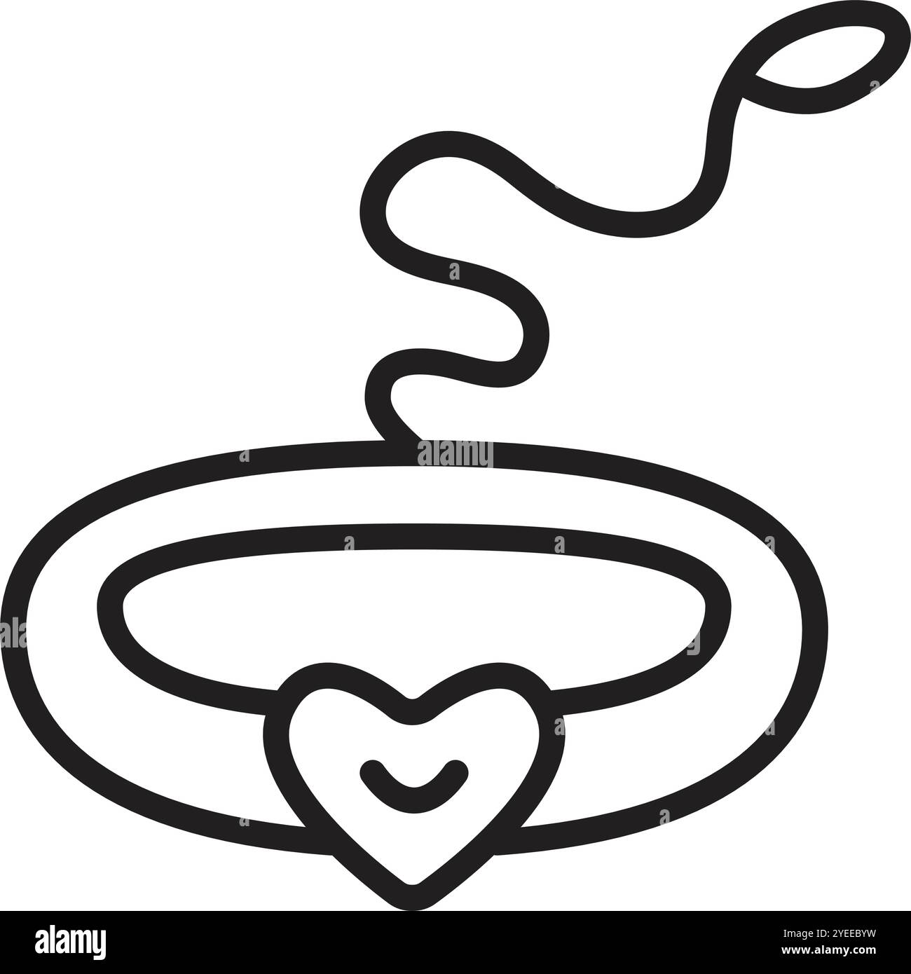 Pet collar line icon, black editable stroke, pixel perfect, line ...