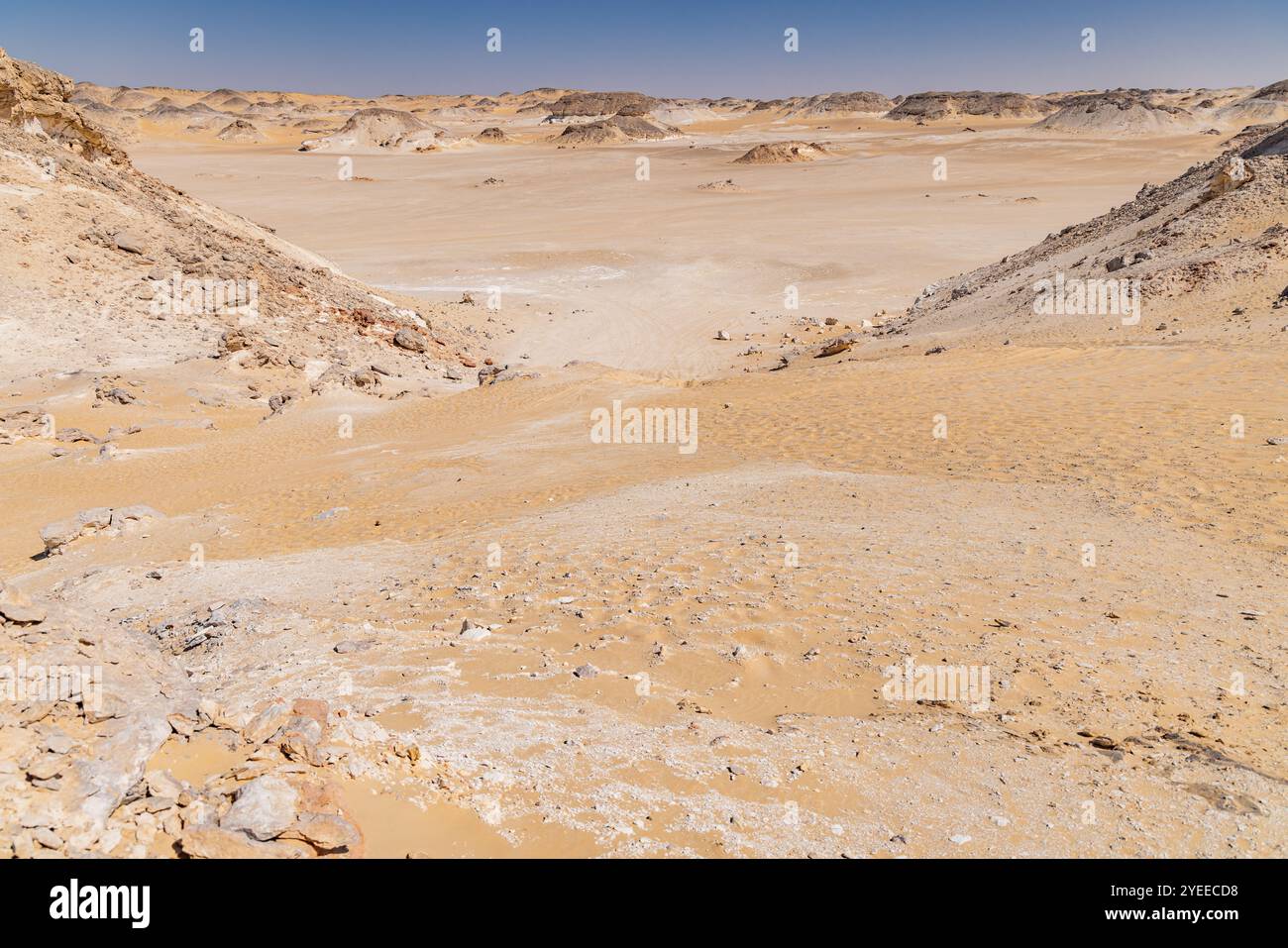 White Desert National Park, Al Farafra, New Valley, Egypt. The barren ...