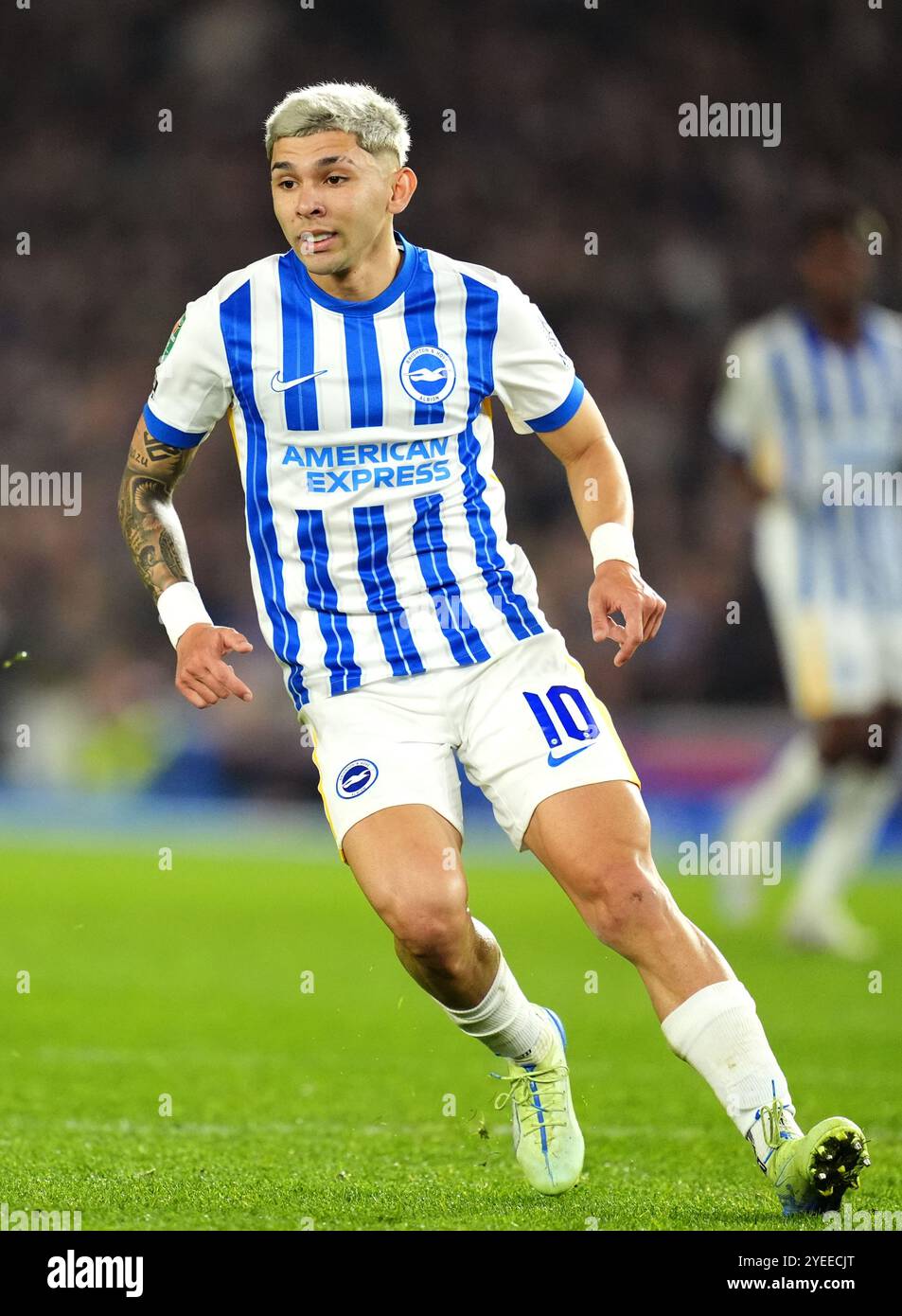 Brighton and Hove Albion's Julio Enciso during the Carabao Cup fourth ...