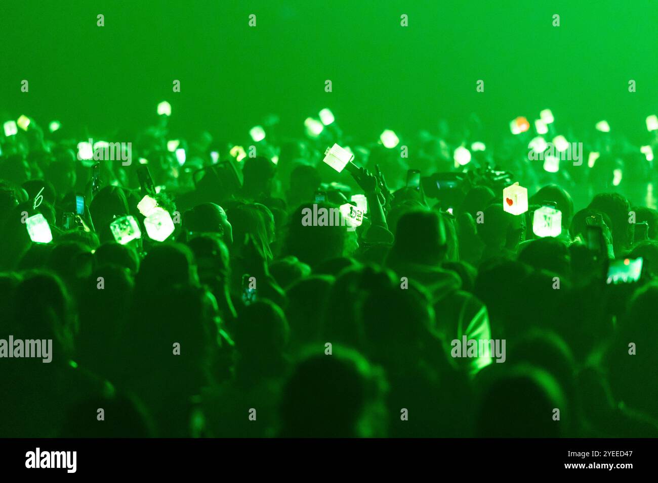 ROTTERDAM - Fans with lights at the performance of K-pop group NCT ...