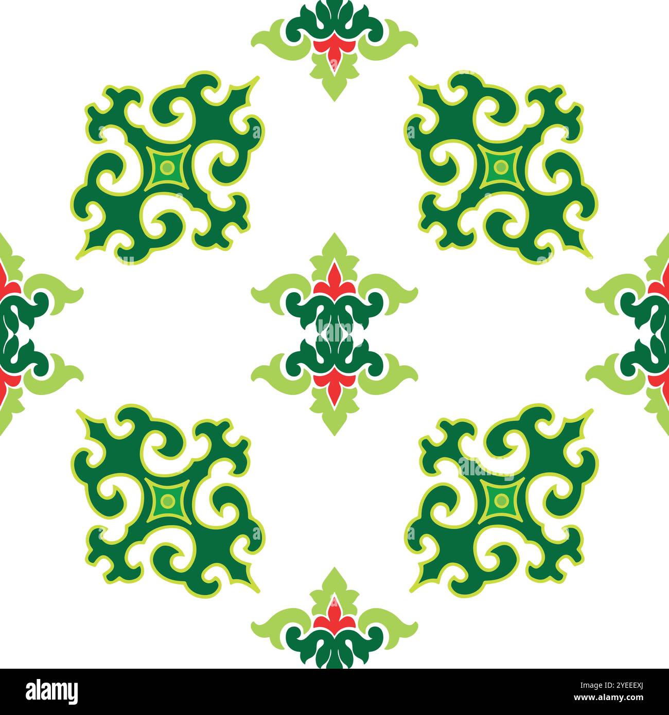 Tatar seamless pattern. Islamic tulip, floral geometry. Culture of the ...
