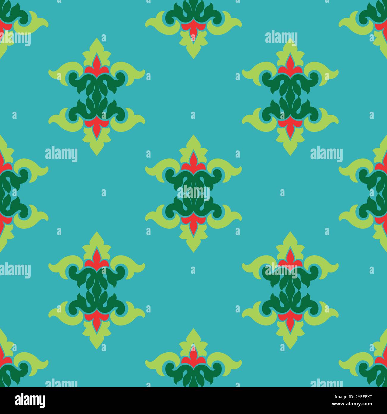 Tatar seamless pattern. Islamic tulip, floral geometry. Culture of the ...
