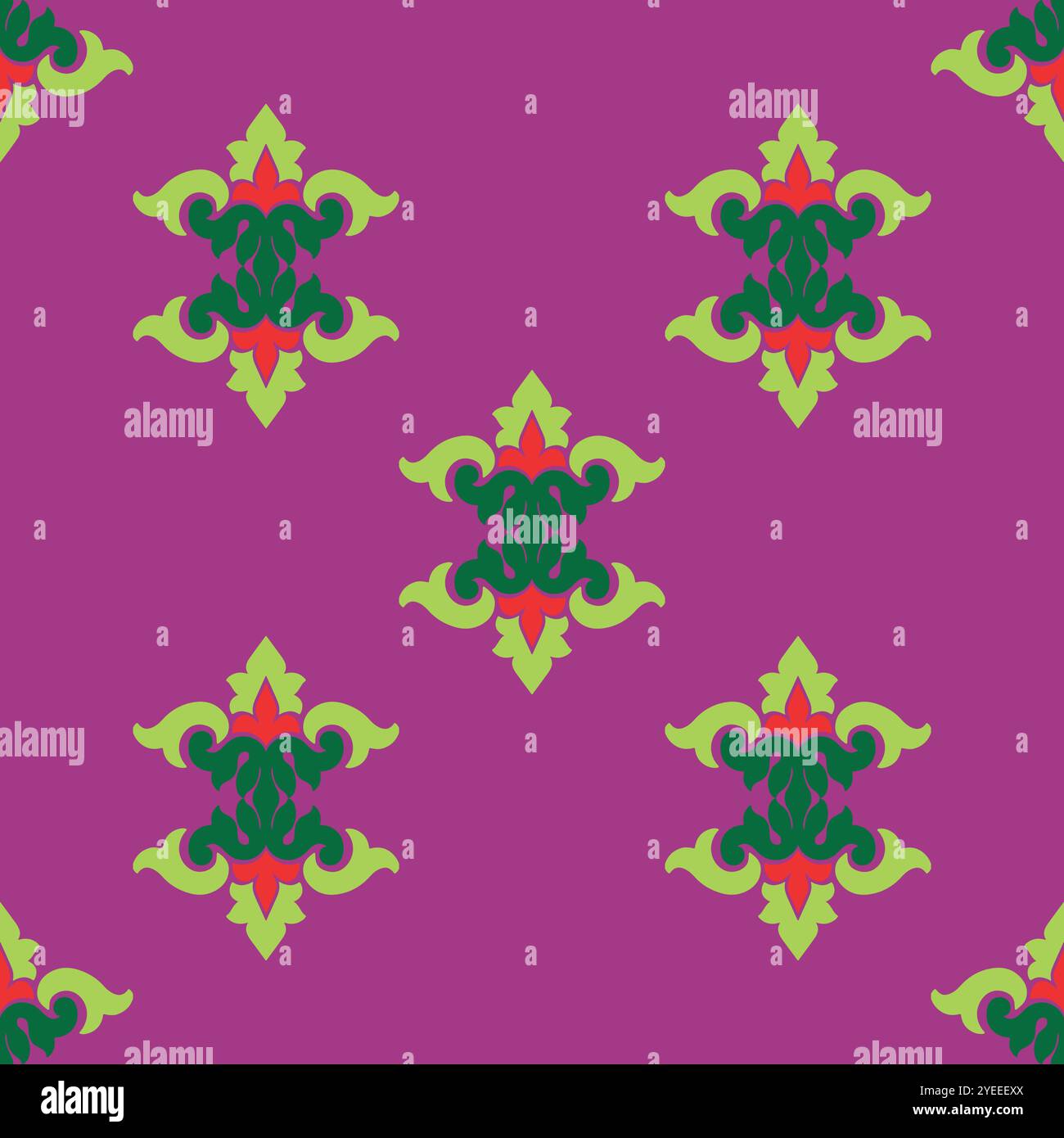 Tatar seamless pattern. Islamic tulip, floral geometry. Culture of the ...