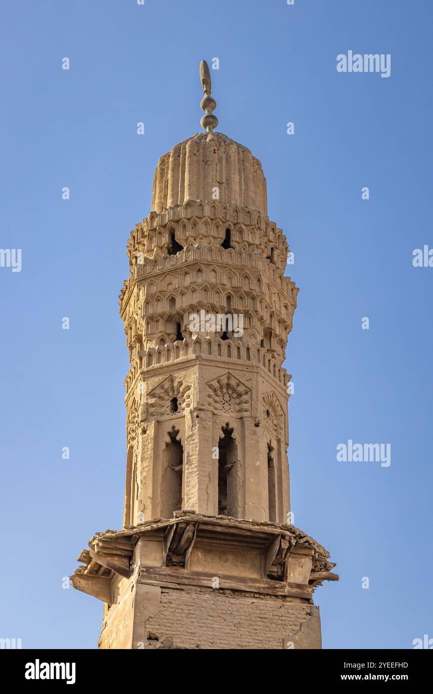 Al-Darb Al-Ahmar, Old Cairo, Cairo, Egypt. Minaret of the Mausoleum Of ...