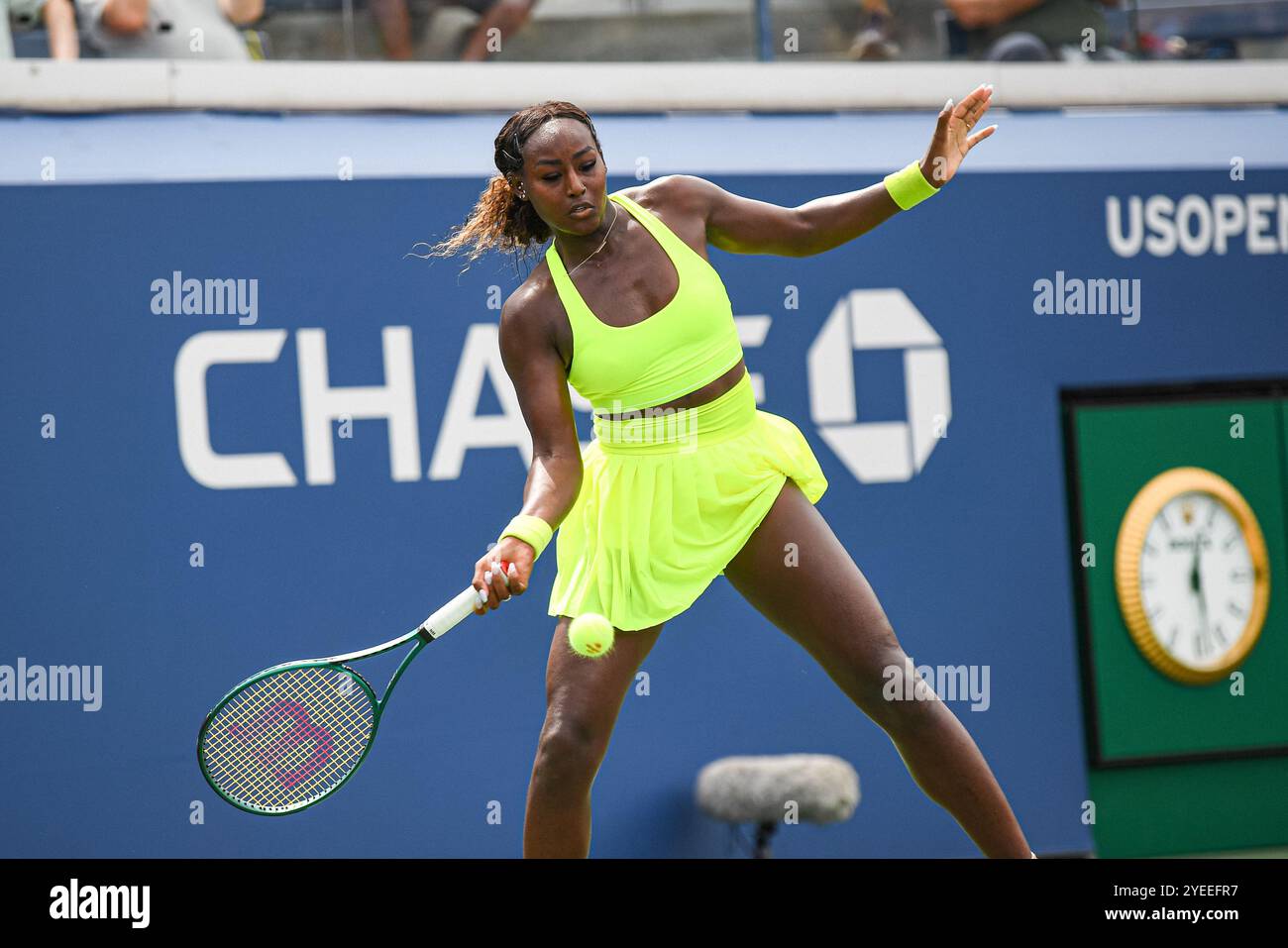 American tennis player Alycia Parks in her first qualification game at ...