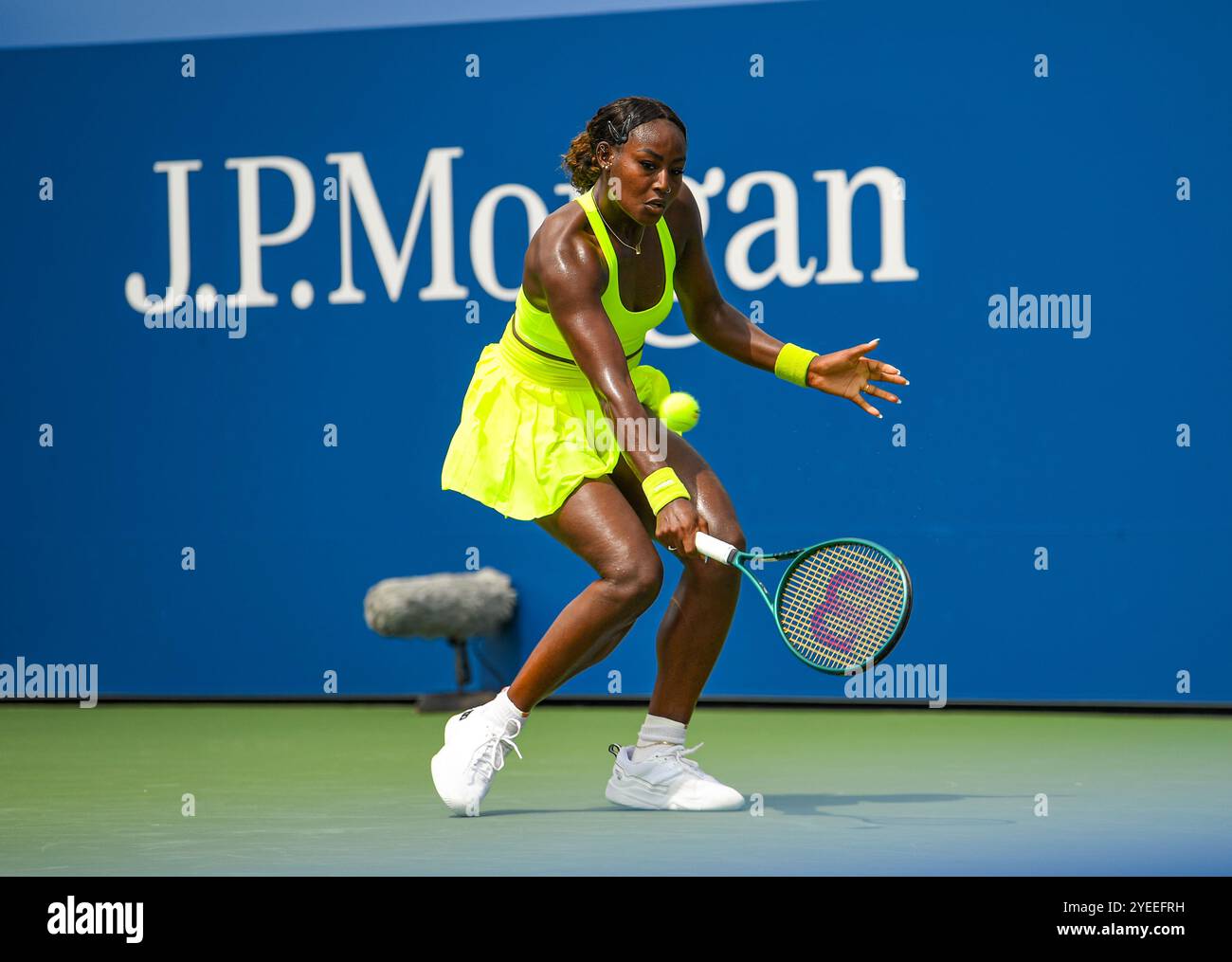 American tennis player Alycia Parks in her first qualification game at ...
