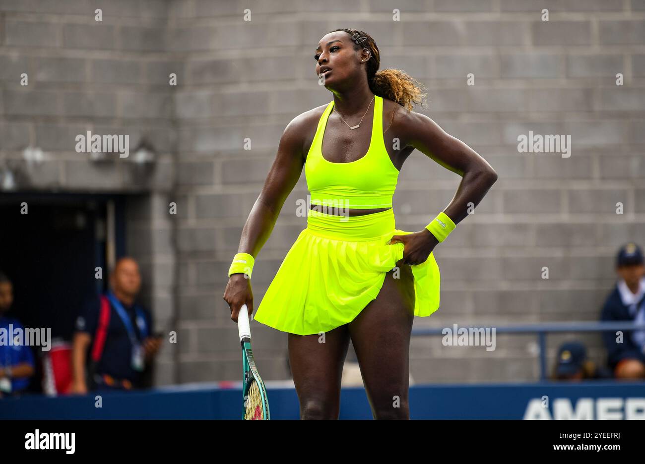 American tennis player Alycia Parks in her first qualification game at ...