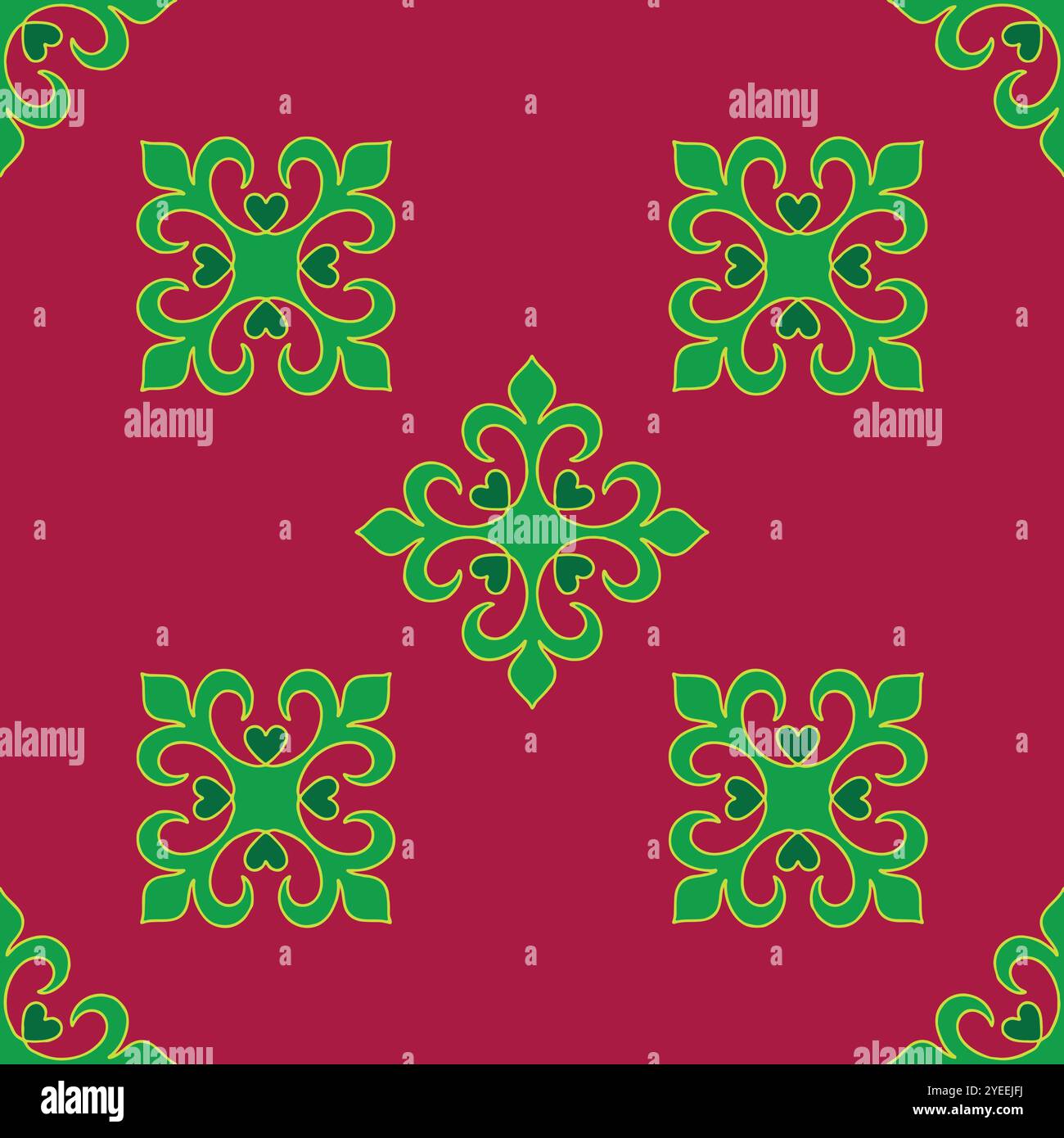 Tatar seamless pattern. Islamic tulip, floral geometry. Culture of the ...
