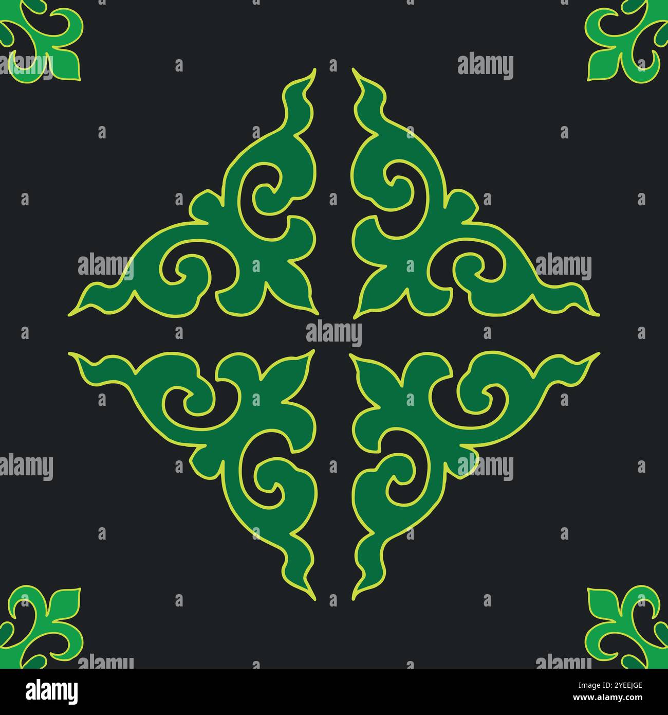 Tatar seamless pattern. Islamic tulip, floral geometry. Culture of the ...